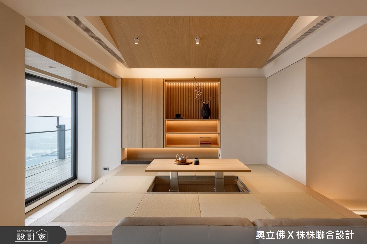 融入日式庭園概念！突破設計框架的質感豪宅，渲染優雅解構仛寂氛圍！－設計家 Searchome